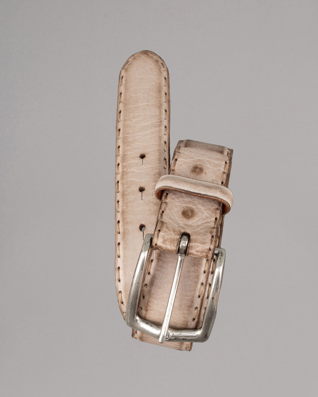 Vintage leather belt from Reptiles House in gray-beige – Dantendorfer