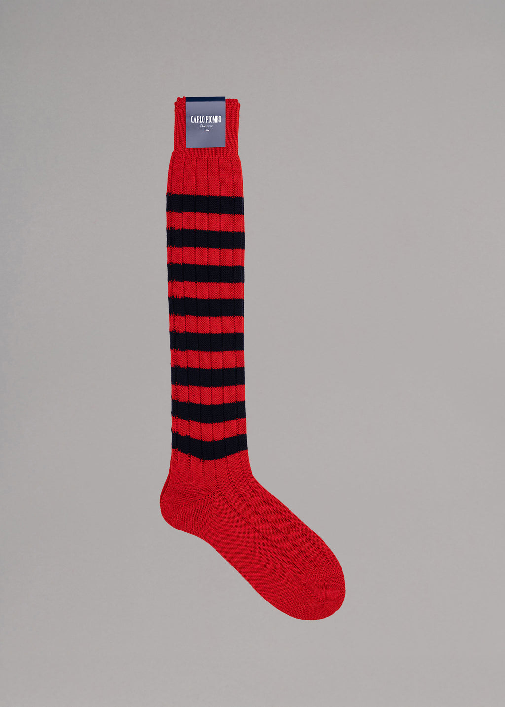 Long socks by Carlo Piombo in red striped – Dantendorfer