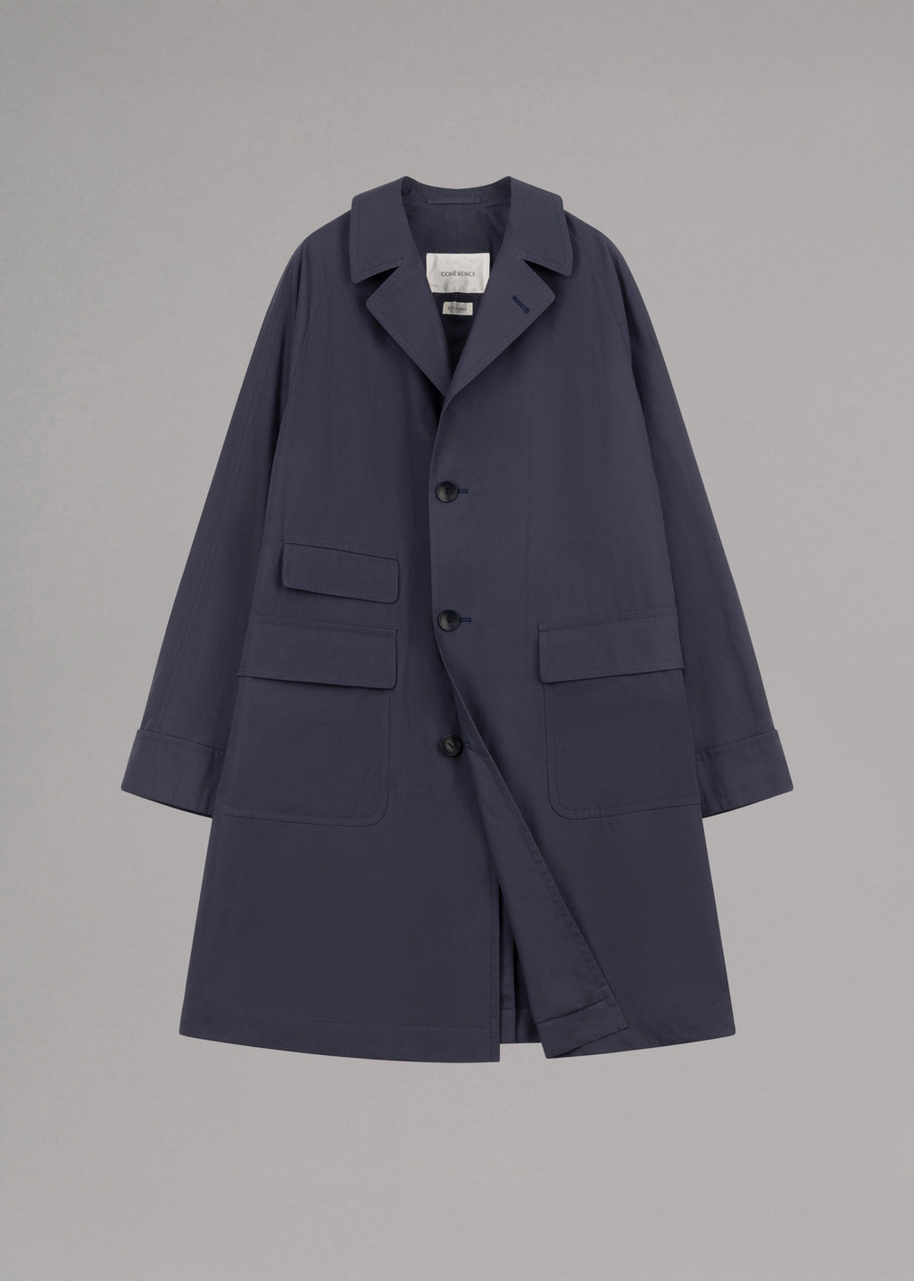 'Corb' cotton gabardine coat from Cohérence in blue – Dantendorfer